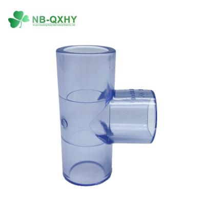 Cina OEM ASTM SCH80 Spessore della parete UPVC Tee trasparente in plastica con approvazione ISO e trasparente in vendita