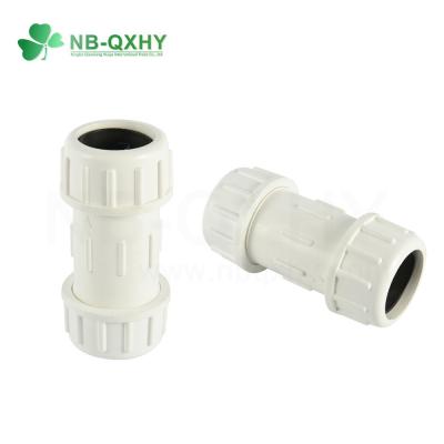 Cina Accoppiamento a compressione flessibile in PVC Sch40 Sch80 per tubi e sistemi di approvvigionamento idrico in UPVC in vendita