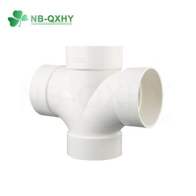Cina 4 pollici di UPVC/PVC Dwv ASTM D2665 incrociato per collegamento di colla uguale e vendita tripla a 4 vie in vendita