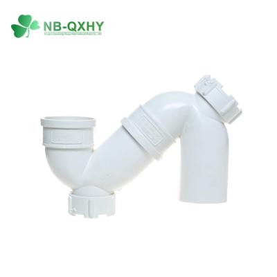 Cina PVC antiodore/UPVC Dwv ASTM D2665 Fitture di drenaggio P Trap con union o plug Clean out in vendita