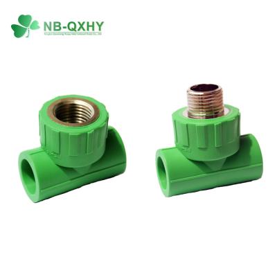 Cina PPR Tee Forgiato di ottone PPR Pipe Fitting maschio femmina per il sistema di distribuzione dell'acqua calda in vendita