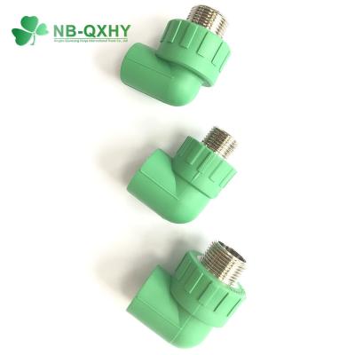 Cina Fittings per tubi PPR 90 gradi gomito maschio gomito a filo per tubi per acqua calda e fredda in vendita