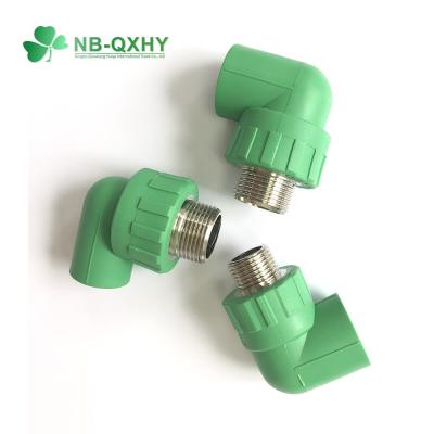 Cina Fittings per tubi PPR a filo maschile ad angolo di 90 gradi con tipo di connessione in ottone in vendita