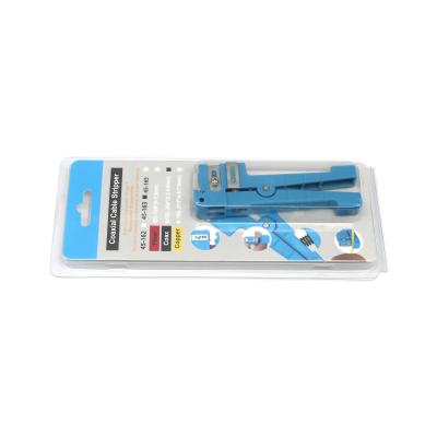 Blue Fiber Optic Stripper 45-163 Coaxial Stripper for Indoor Cable Stripping