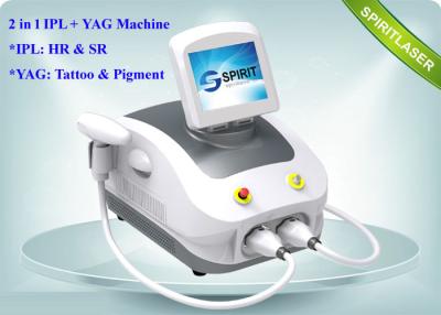 中国 2 Handpieces レーザー IPL 機械スキン ケア、入れ墨の取り外し、永久に毛の取り外し 販売のため