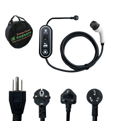 China Output Voltage AC 220V-240V 3.5kw Electric Vehicle Charger Level 2 16A with Type 2 Plug and LED Screen for sale