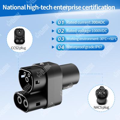 China OLINK 300A CCS Combo 2 DC Adapter for Tesla Cars Electric Vehicle TPC Inlet Purchase Price for sale