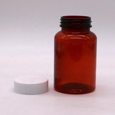 中国 透明なシリンダー形サプリメント薬剤容器のためのスクリューキャップ200mlPETボトル 販売のため
