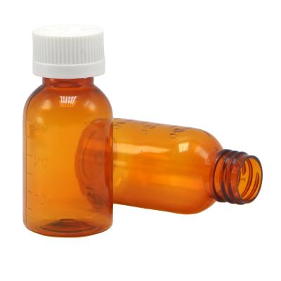 Cina GMP Farmaceutico Bottiglia di liquido in plastica PET Amber da 30 ml con tappo a vite a prova di manomissione in vendita
