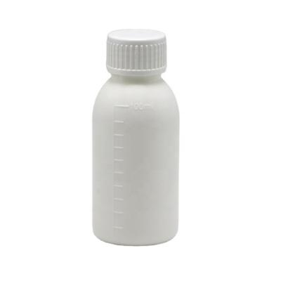 Cina 30 mL/50 mL/100 mL PP Bottiglia di medicinali liquidi bianchi con corpo a scala e serigrafia in vendita