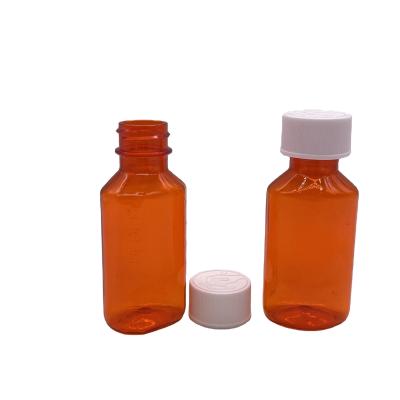 Cina Dosaggio esatto Bottiglia di medicina in plastica 2OZ con tappo a prova di bambino e scala di misura in vendita