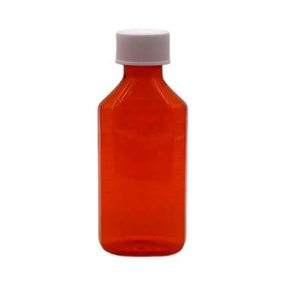 Cina 100 ml PET Ambror/Arancia Aphel Cough Syrup Bottiglia per liquidi orali con tappo CRC e sigillo termico in vendita