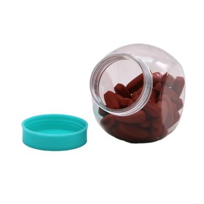 Cina 70ML/CC Bottiglia di plastica rotonda in PET Ideale per snack dolci e deposito di alimenti in PET in vendita