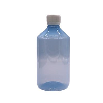 Cina 500 ml/16.9 oz PET Bottiglia di sciroppo di plastica supplemento liquido contenitore di medicina con coperchio in vendita