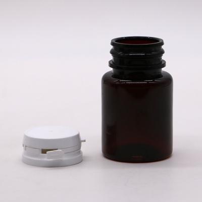 中国 カスタム カラー 50ml アンバー PET 錠剤 カプセル 魚油 ボトル 引き裂けるキャップ/スクリューキャップ 販売のため