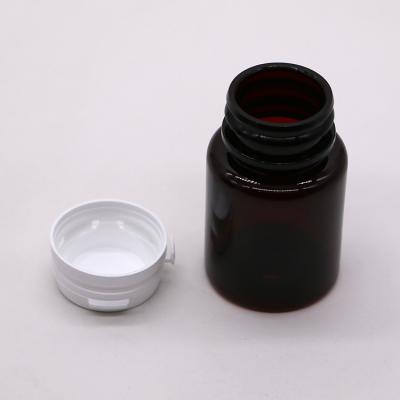 中国 カスタム カラー 50ml アンバー PET 錠剤 カプセル 魚油 ボトル 引き裂けるキャップ/スクリューキャップ 販売のため