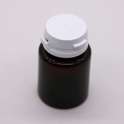 中国 カスタム カラー 50ml アンバー PET 錠剤 カプセル 魚油 ボトル 引き裂けるキャップ/スクリューキャップ 販売のため
