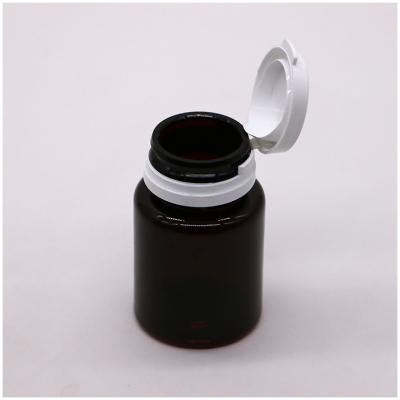 中国 カスタム カラー 50ml アンバー PET 錠剤 カプセル 魚油 ボトル 引き裂けるキャップ/スクリューキャップ 販売のため
