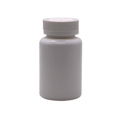 China Vaso de plástico PE redondo para tabletas sólidas Capsula de almacenamiento de 150 ml Blanco en venta