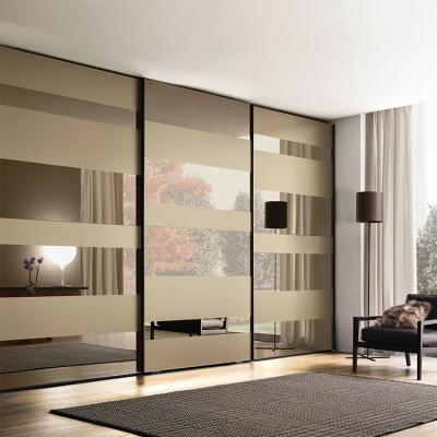Chine Chambre à coucher à la maison glissant meubles faits sur commande de cabinet de casier de garde-robe de porte de miroir de doubles à vendre
