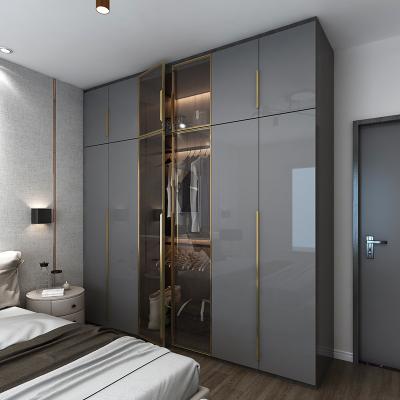 Chine le carton gris de mélamine de 18mm a adapté le meuble de rangement aux besoins du client individuel de chambre à coucher de garde-robe à vendre