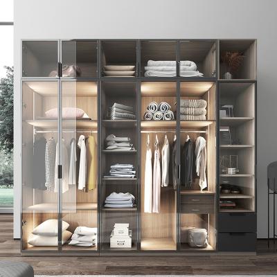 Chine promenade de vestiaire de garde-robe adaptée aux besoins du client par porte épaisse de 18-22mm dans le cabinet à vendre