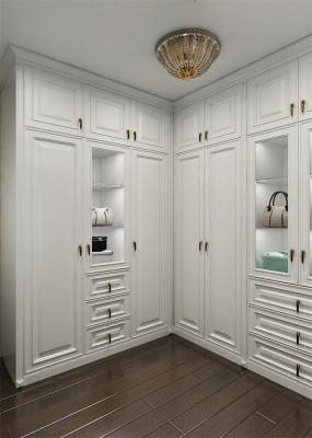 Chine Garde-robe en bois de stockage de garde-robe moderne de chambre à coucher de noix de chêne rouge belle à vendre