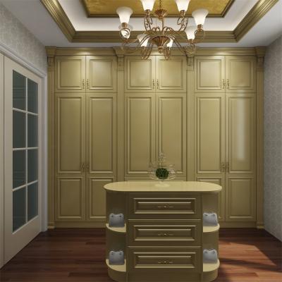 Chine Garde-robe en bois de stockage de garde-robe moderne de chambre à coucher de noix de chêne rouge belle à vendre