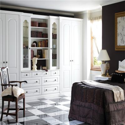 Chine Cabinet moderne en bois adapté aux besoins du client écologique de chambre à coucher de garde-robe avec le verre à vendre