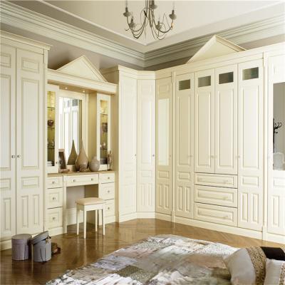 Chine Cabinet moderne en bois adapté aux besoins du client écologique de chambre à coucher de garde-robe avec le verre à vendre