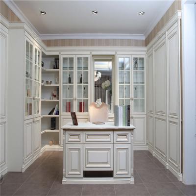 Chine Cabinet moderne en bois adapté aux besoins du client écologique de chambre à coucher de garde-robe avec le verre à vendre