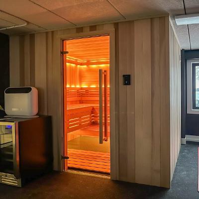 China Eco-Friendly Full Body Far Infrared Sauna with Carbon Fiber Heating Panels & Smart Control Panel for sale