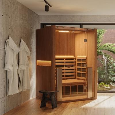 China Factory Supply Hemlock 5-6 person Infrared Sauna Room with Computer Control Panel Function for sale