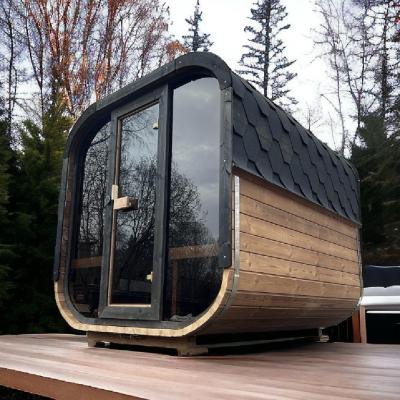 China High Quality Modern Design Hot Rock Steam Sauna Stove Far Infrared Therapy Recovery for 2-6 People High Quality Red Cedar for sale