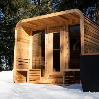 China Factory Supply Traditional Steam Sauna with Wet Steam and Pure Hemlock Construction for sale