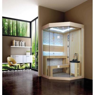 China Factory Sells Multi-Person Sauna Room with Graphene Heating Dry Steam and Red Light Control Panel for sale