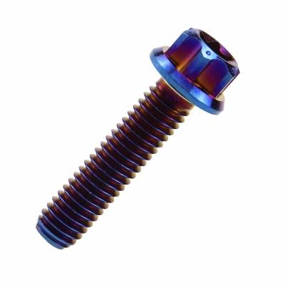 Cina Modifica esterna interna del motociclo del vitello di Plum Flange Screws M6 della lega di titanio in vendita