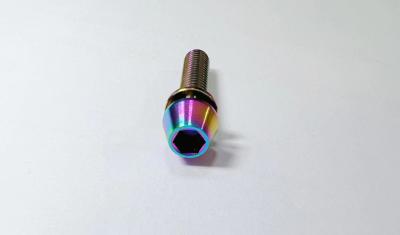 Cina DIN 912 Titanio Dado Bullone Testa Conica Arcobaleno M5×20mm Con Rondella in vendita