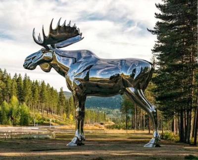 Chine La sculpture animale polie par miroir en acier inoxydable de soudure pour le jardin décorent à vendre