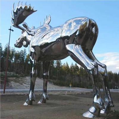 Chine La sculpture animale polie par miroir en acier inoxydable de soudure pour le jardin décorent à vendre