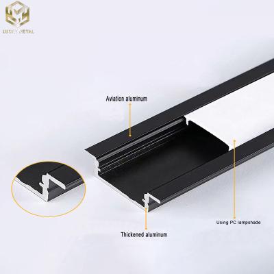 Cina U-Shaped Aluminium Led Strip Profile Channel Extrusion Recessed in vendita
