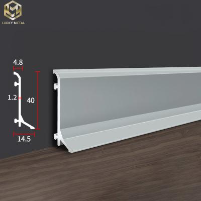 Китай Anodized Finish Aluminium Skirting Extrusion Profile Customized Length продается