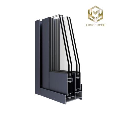 China Branddicht lichtgewicht aluminium deurframeprofiel voor architectonische toepassingen Te koop