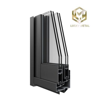 中国 6063 6082 T5 Extrusion White Powder Coating P65 Aluminum Section Profiles Frame For Sliding Windows 販売のため