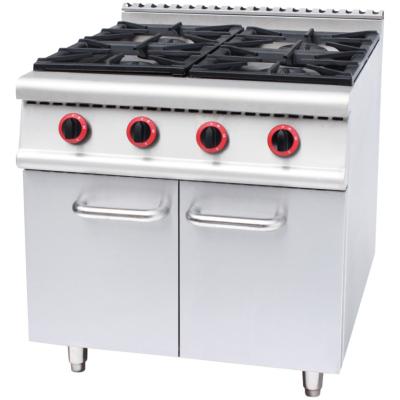 Stainless Steel Commercial 4 Burner Gas Stove For Restaurant With Gas Oven