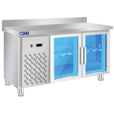 Blue Light Commercial Refrigerated Cabinets Customizable Refrigeration Equipment