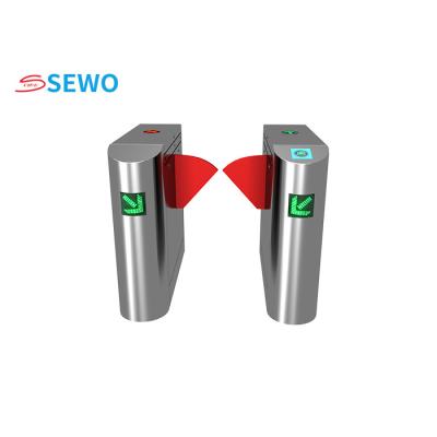 Facial Recognition Flap Barrier Turnstile Gate , Pedestrian Barrier Gate For Bus