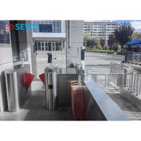 Quality Facial Recognition Flap Barrier Turnstile Gate , Pedestrian Barrier Gate For Bus Station for sale