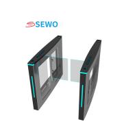 Quality Luxury Black Swing Barrier Turnstile , Gyms Pedestrian Access Control System for sale