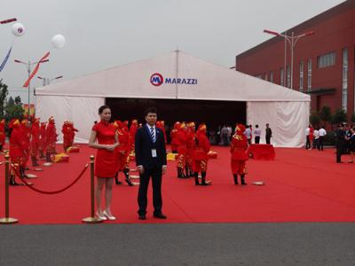 Cina Tenda della seconda mano della struttura della lega di alluminio con auto pulizia del chiaro rivestimento rosso della portata in vendita